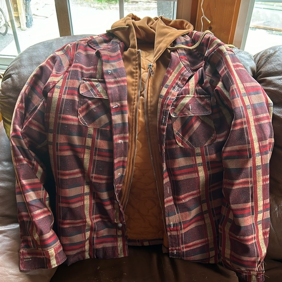 Jackets & Coats | Medium Size Orange Color On The Inside Reddish ...